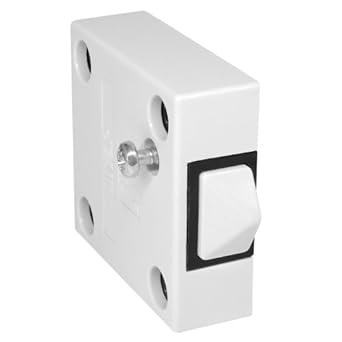White Surface Push To Break Door Light Switch 2A 230V: Amazon.co.uk ...