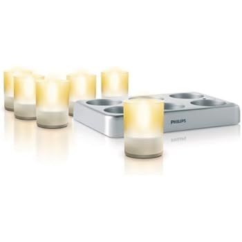 Amazon.com: Philips 69126/60/48 Imageo LED Rechargeable Tea Lights with ...