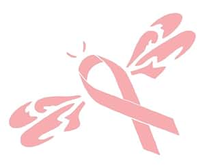 Amazon.com: Ribbon Dragonfly PINK - (5" x 3-3/4") Cancer Awareness Die ...