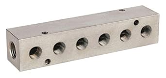 Amazon.com: Pneumadyne M20-250-6-SS, Inline Manifold, 6-Station, 1/4 ...