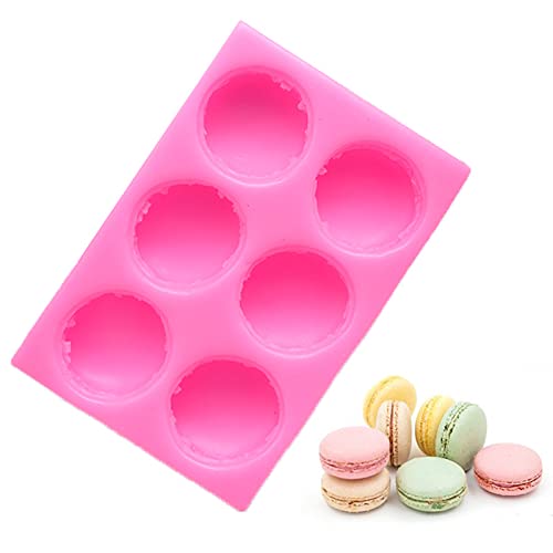 6-Cavity 3D Macaroon Macaron Hamburger Silicone Mold for DIY Fondant ...