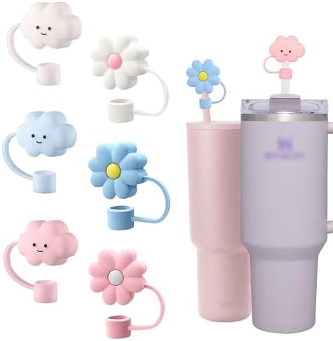 CIZULFY 6 Pcs Straw Covers for Stanley/Simple Modern 30/40oz, Cloud ...