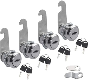 Tanice 4 Pack 30mm Cam Lock Cabinet Locks for Security Important Files ...