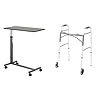 Drive Medical 13067 Adjustable Non Tilt Top Overbed Table with Wheels ...