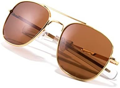 سعر FEISEDY Mens Aviator Sunglasses Polarized Military Pilot Frame with Bayonet Temples B2623 ...