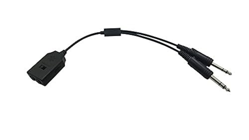 Dual 3.5 mm Adapter for Aircraft intercom (General Aviation (Dual Plugs ...