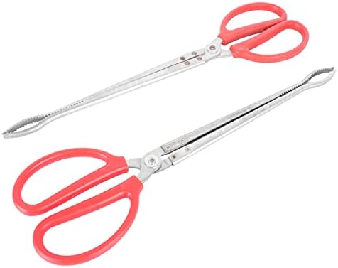 KALLORY 2pcs Trash Tongs Metal Garbage Tongs Scissor Tongs Trash Pick ...
