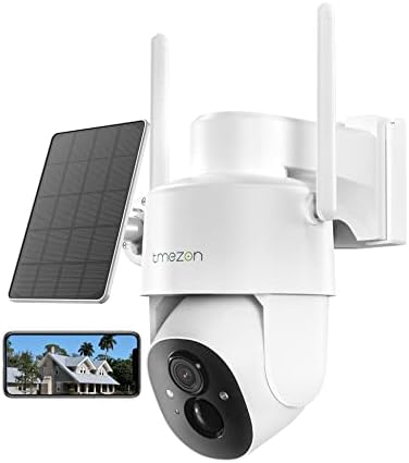 سعر TMEZON Wireless Security Camera Outdoor, 2K Solar Security Camera ...
