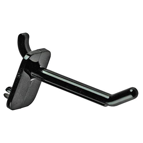 Azar Plastic 800002-B 2-Inch Lexan Pegboard hook, Black , 50-Pack, 2 ...