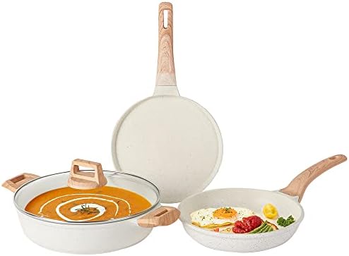 Carote Granite Non Stick Set Combo, Induction Cookware Set, 3 Pcs, Pan ...