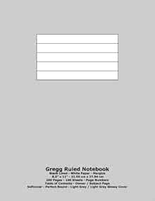 Gregg Ruled Notebook: Blank Lined - White Paper - 8.5" x 11" - 21.59 cm ...