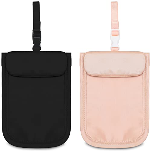 2 Pieces Travel Bra Wallet for Women Hidden Undercover Travel Bra Pouch ...