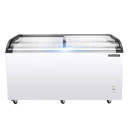 BLUELINETECH Commercial Ice Cream Display Freezer 16 Cu.ft Capacity, 60 ...