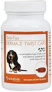 Amazon.com : Derma-3 Twist Caps For Small Dogs and Cats, 60 Capsules by ...