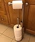 Amazon.com: Amazon Basics Free Standing Bathroom Toilet Paper Holder ...