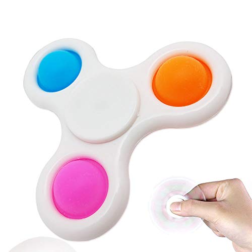 Bocello 2 Pack Simple Fidget Dimple Toy Silicone Fidget Spinner Toy ...