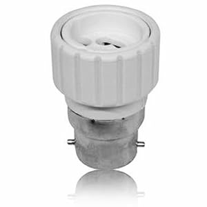 2 pack of BC B22 Bayonet Cap To GU10 2 Pin Light Bulb Fitting Lamp ...