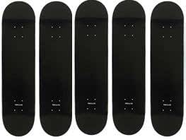 Amazon.com : 5 TMR Black Blank Pro Skateboard Decks With Grip Tape ...