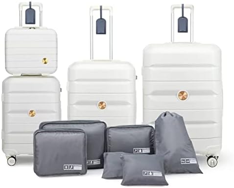 Somago Luggage 3 Piece Set Suitcase Spinner Hardshell Lightweight TSA ...