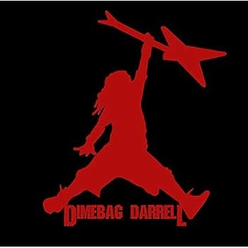 Amazon.com: Dimebag Darrel Guitar Decal Silhouette WHITE Sticker 6 ...