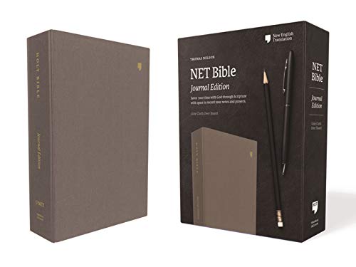 NET Bible, Journal Edition, Cloth over Board, Gray, Comfort Print: Holy ...