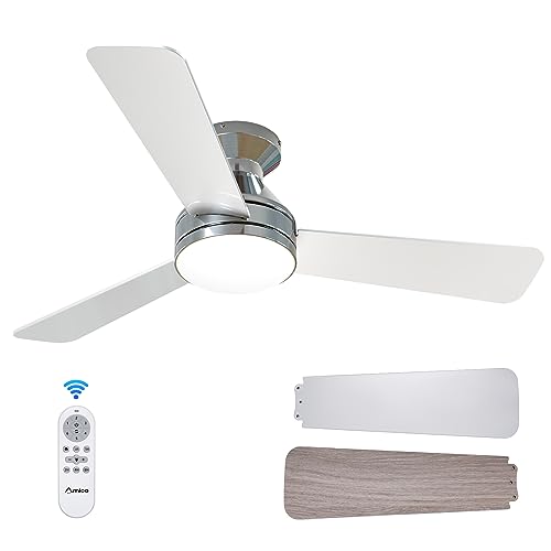 Amico Ceiling Fans with Lights, 42 inch Low Profile Ceiling fan with ...