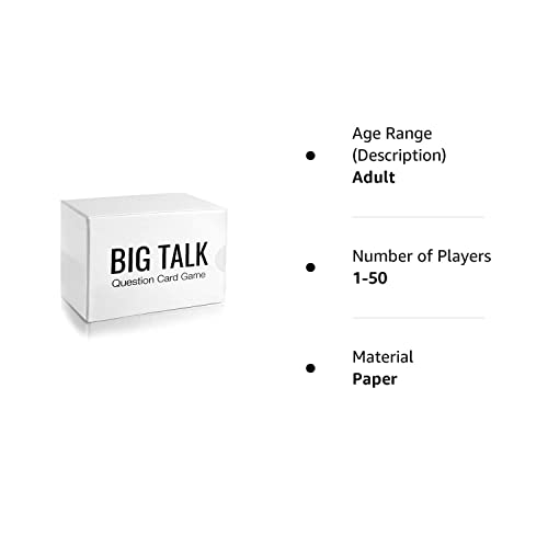 BIG TALK Question Card Game: Skip Small Talk, Make Meaningful ...