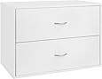 Amazon.com: Organized Living freedomRail 2 Drawer Big OBox - White ...