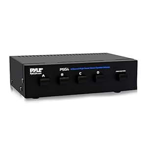 Pyle Home PSS4 Selector de Bocinas Estéreo de Alta Potencia de 4 ...