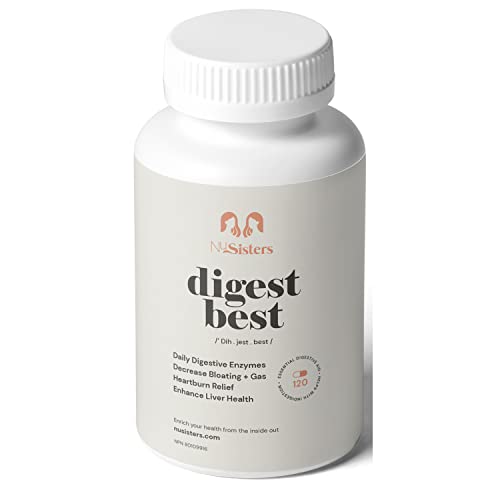 NuSisters Digestive Enzymes, Natural and Quick Relief of Indigestion Pain, Eliminate Bloating ...