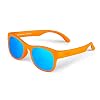 Blippi Mirrored Junior Sunglasses - Bendable, Polarized, Orange Glasses ...