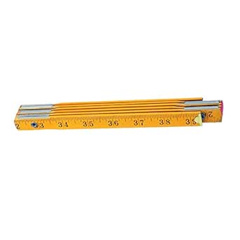 Classic Wood Carpenter's Folding Ruler - 2 Meters - SAE & Metric ...