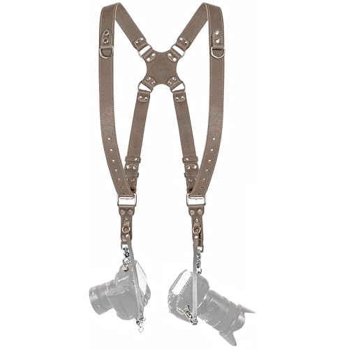 C Coiro Camera Harness for 2 Cameras – Dual Shoulder Leather Camera ...