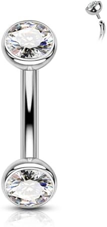 COCHARM Titanium Belly Button Rings Minimalist Belly Button Piercing ...