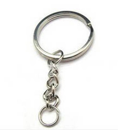 Buy YOYOSTORE 50pc Flat Round 24mm Split Key Ring Keychain W/attached ...