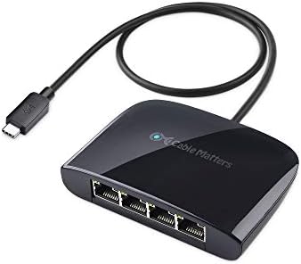 Cable Matters USB C to 4-Port Gigabit Ethernet Switch for Network ...