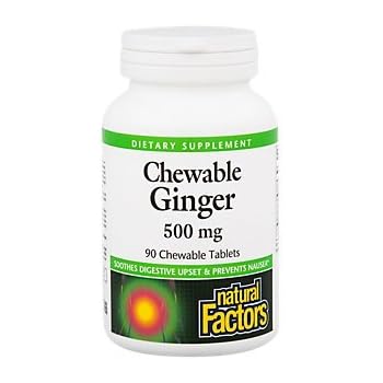 Amazon.com: Natural Factors Chewable Ginger 500 mg 90 Chewable Tablets ...