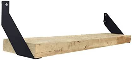 Amazon.com: Set of Two Bent Metal Industrial Angle Shelf Brackets Flat ...