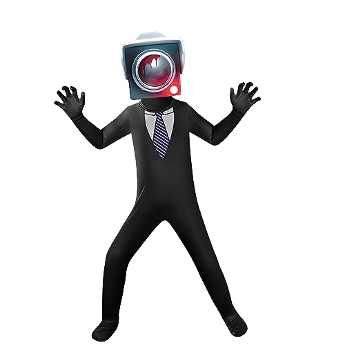 Prinlky Skibidi Toilet Cameraman Costume Games Camera Man from Skibidi ...