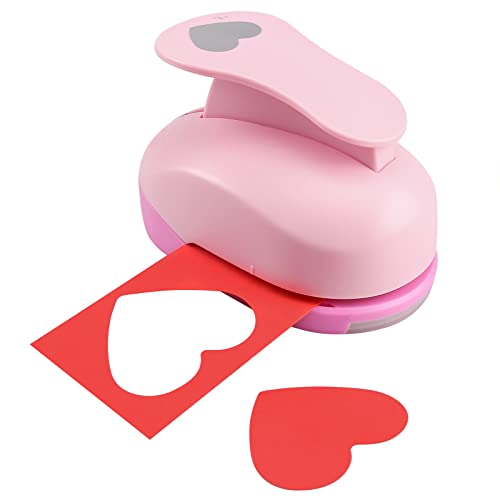 LOONENG 3 Inch Heart Punch, 75mm Heart Lever Action Craft Punch, Heart ...