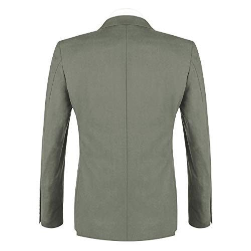 WULFUL Men's Suit Slim Fit 3 Piece Suit Blazer Two Button Tuxedo ...