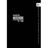 A-Z Alphabetical Notebook 8.5"x11" Large Size Ruled Journal with Index ...