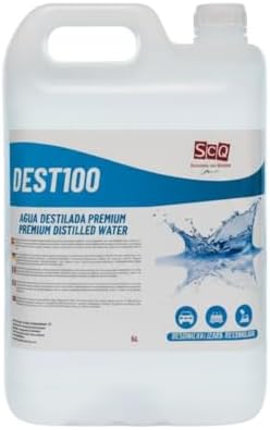 100% pure distilled water 5 L, ideal for batteries, irons, humidifiers ...