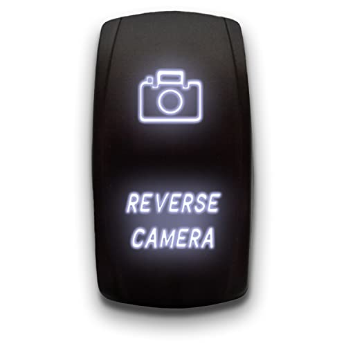 Reverse Camera - White - Laser Etched Toggle Switch 20A 12V - Vertical ...