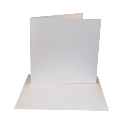 25 Pack - 7x7 White Card Blanks & Envelopes - Stella Weds (7"x7 ...
