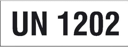 Pegatinas de mercancías peligrosas con ONU-número UN 1202, autoadhesivo ...