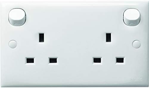 Schneider Electric Switched Socket Outlet - 13A 2 Gang Socket - White ...