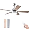 Boomjoy 52”Wood Ceiling Fans with Lights and Remote Control Indoor ...