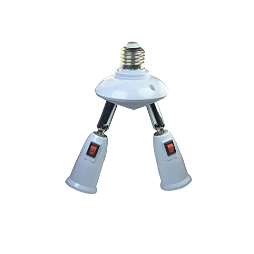 E26/E27 Indoor Socket Splitter,2 in 1 E26/E27 Splitter Socket Adapter ...