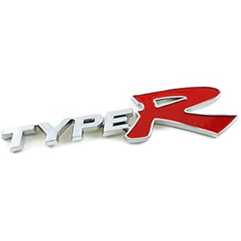 Amazon.com: Universal Emblem 3D Metal Type R Emblem Badge Decal Car ...